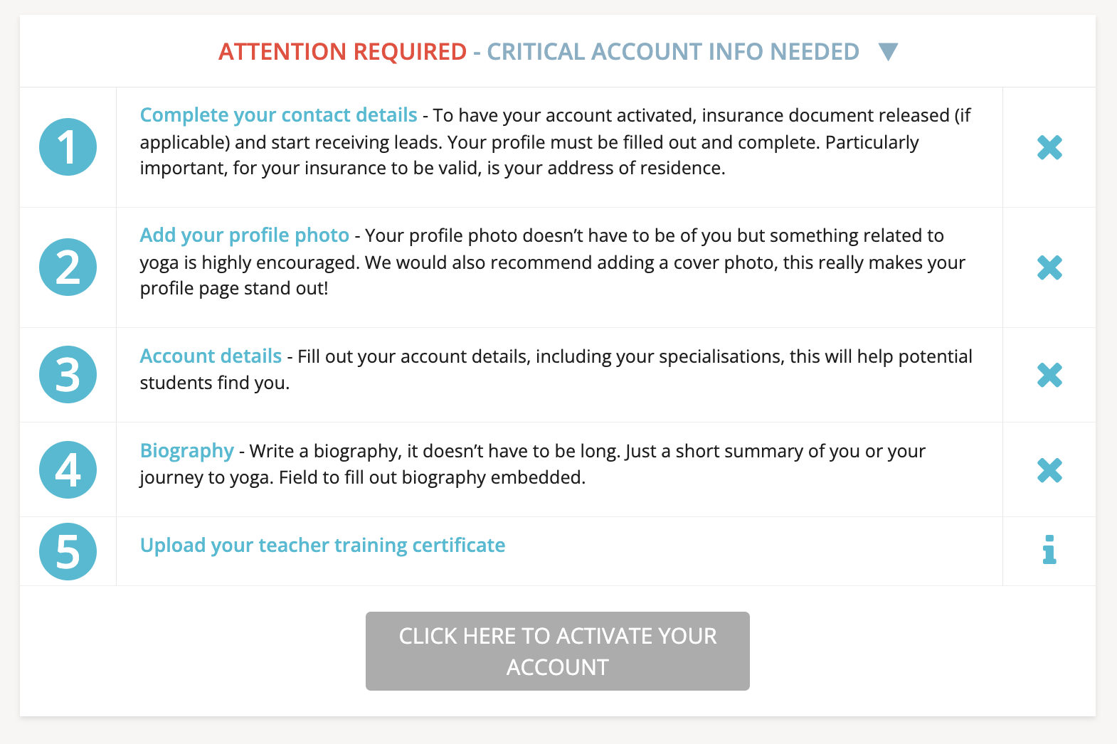 How to complete your YAP Profile